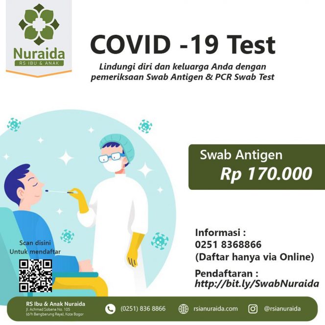 Kenali Test Swab Antigen Hingga Biayanya di RSIA Nuraida