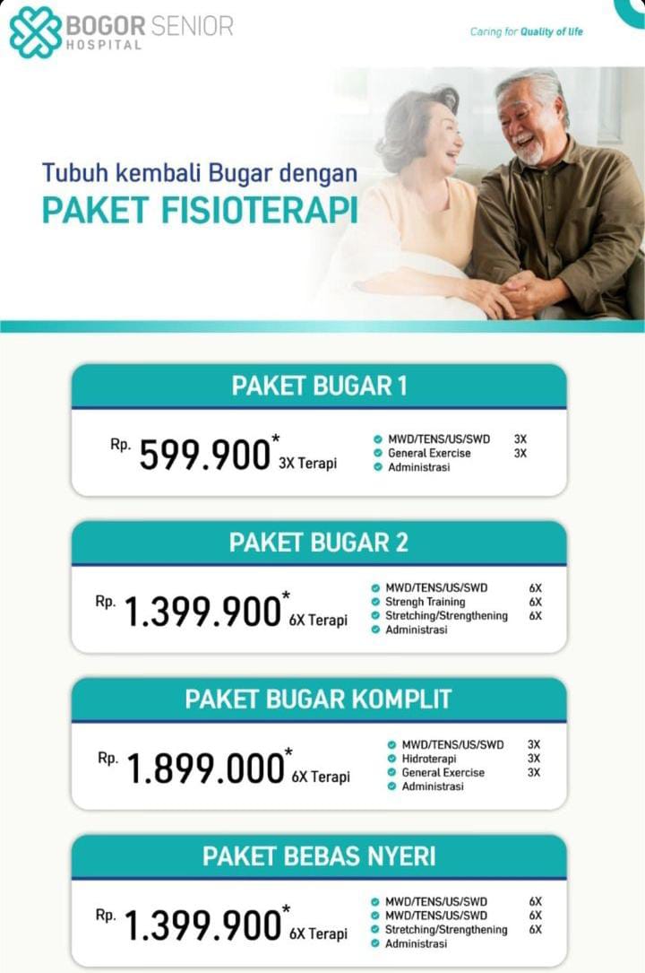 Daftar Harga Layanan Kesehatan Fisioterapi di RS BSH