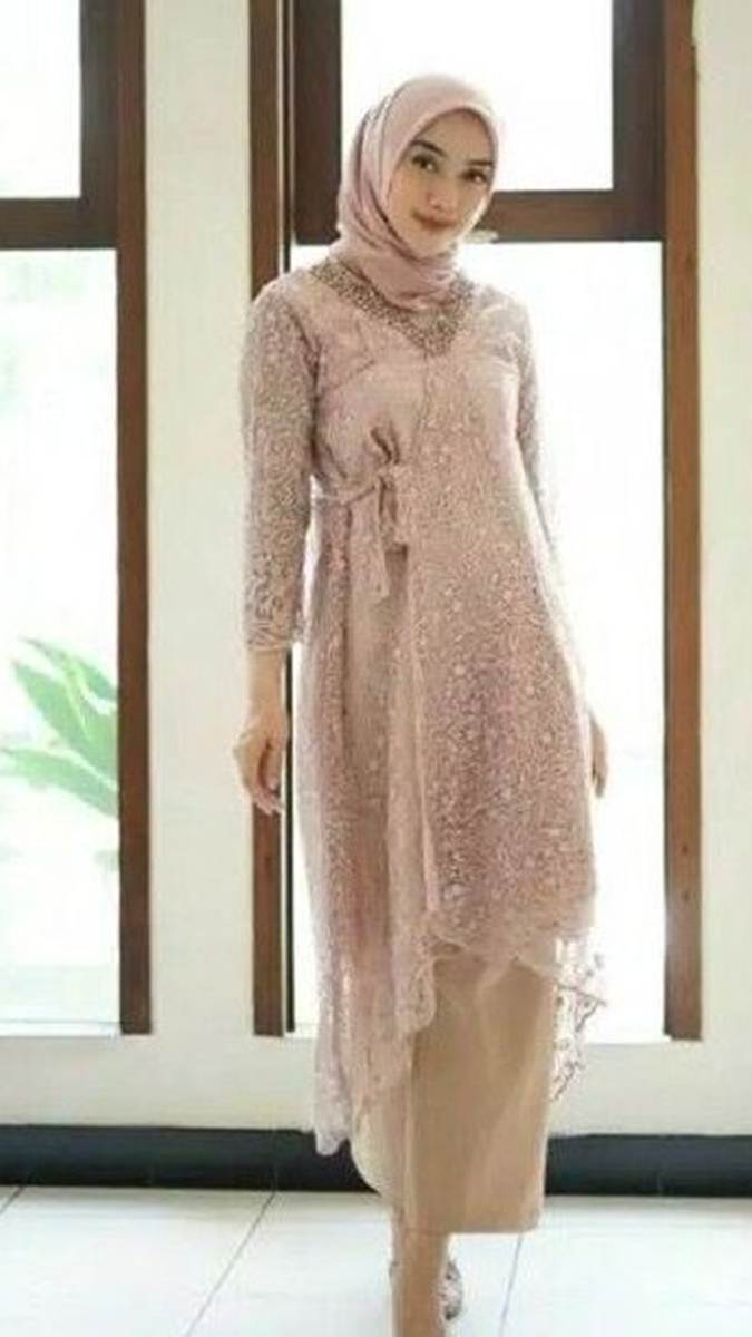 Model Baju Gamis Brokat 2023 Desain Modern dan Mewah, Cek!
