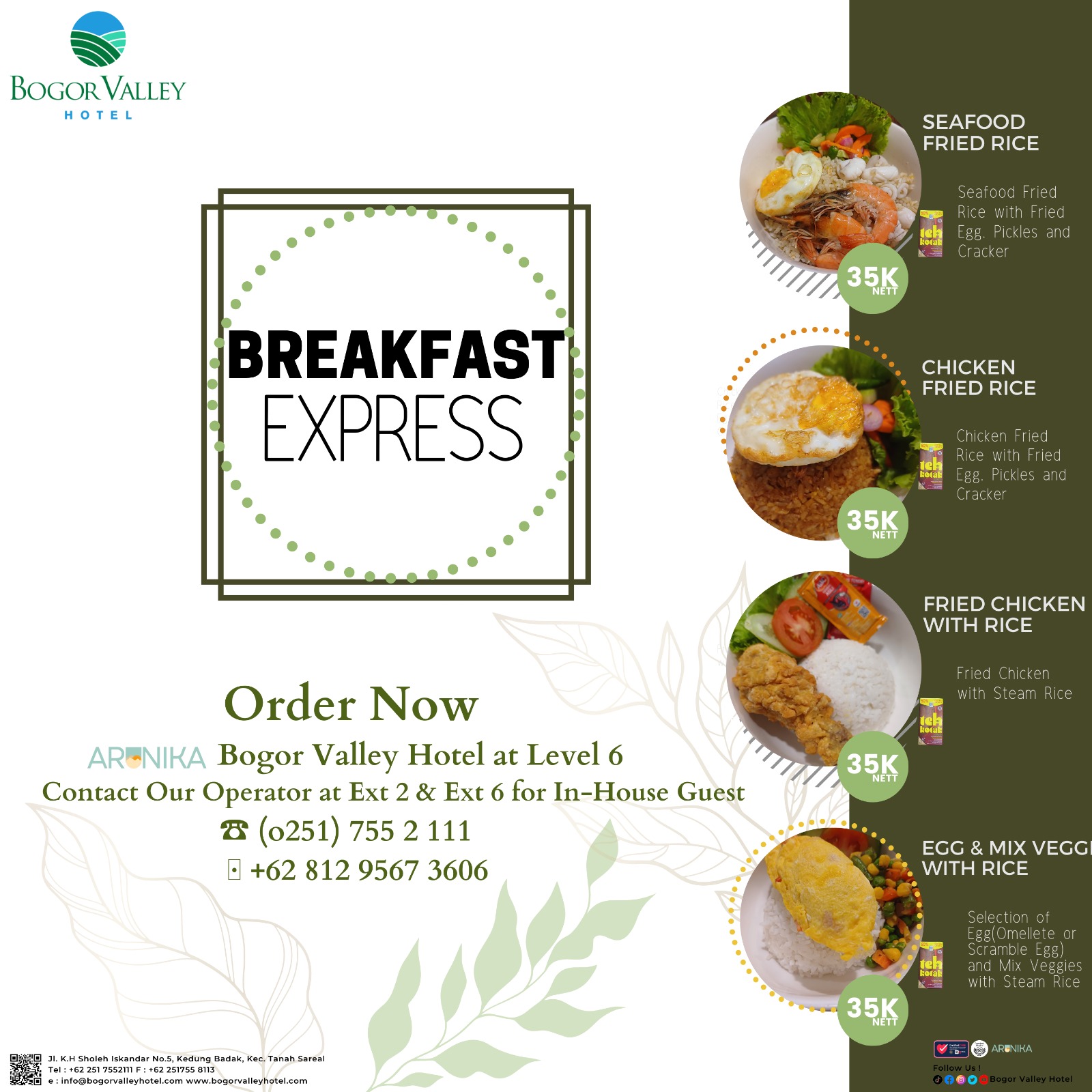 Rasakan Citra Rasa Menu Terbaru di Hotel Bogor Valley