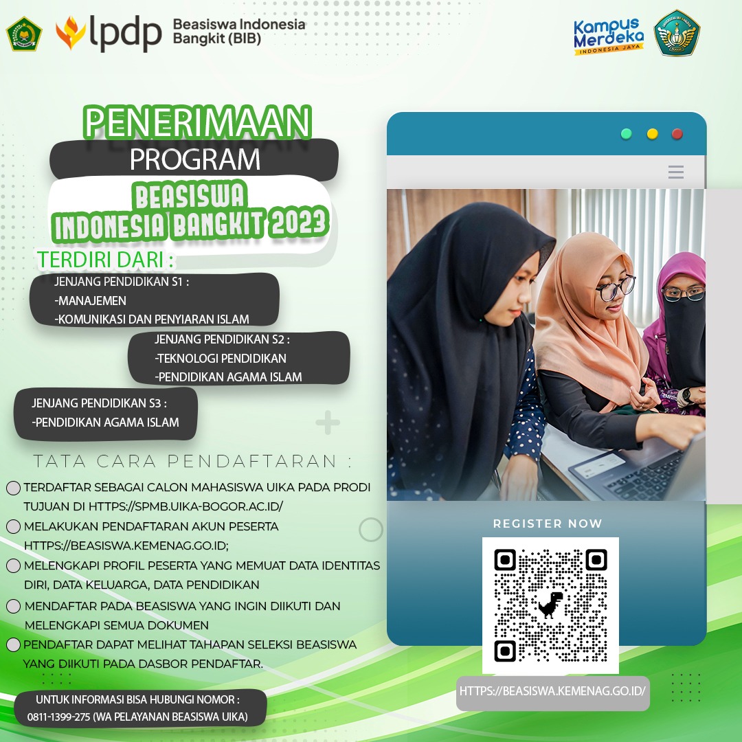 5 Prodi di UIKA Bisa Jadi Pilihan Beasiswa Indonesia Bangkit 2023